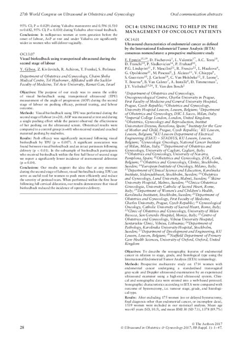 Pdf Oc1307 Visual Biofeedback Using Transperineal Ultrasound During