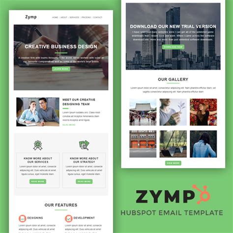 Zymp Hubspot Email Newsletter Template Pennyblack Templates