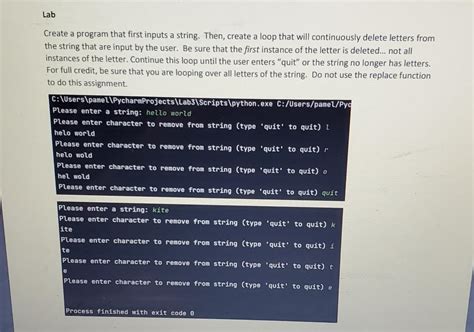 Solved Create A Program That First Inputs A String Then