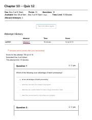 Chapter 10 Quiz 12 SCC Fa18 CISP 301 Pdf Chapter 10 Quiz 12 Due Dec 3 At 9 15am Points 15