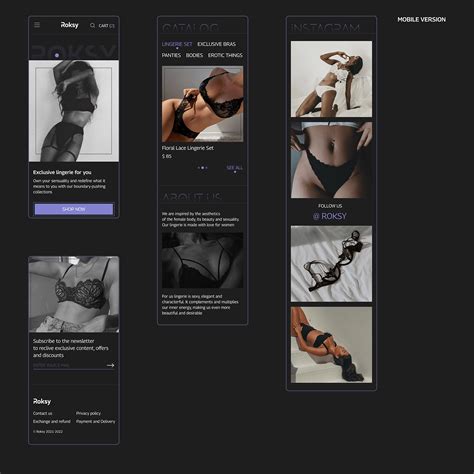 E Commerce Lingerie Behance