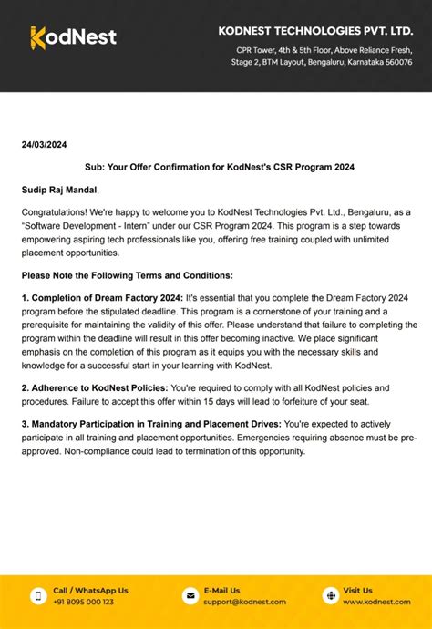 Softwaredevelopment Intern Kodnesttechnologies Csr Grateful