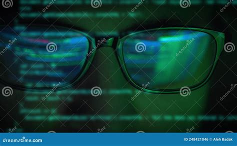 Monitor Screen With Developing Programming And Coding Technologies Programmer Or Hacker Is