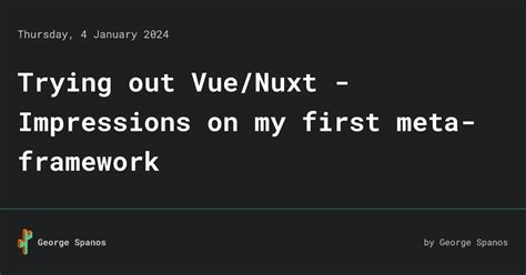 Article Learning Nuxt Rvuejs