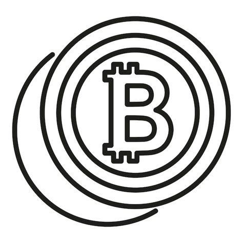 Premium Vector Bitcoin Coin Icon Outline Vector Crypto Money Business Finance
