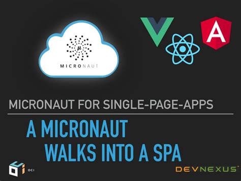 Micronaut For Single Page Apps Ppt