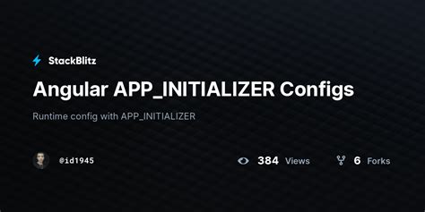 angular app initializer configs stackblitz