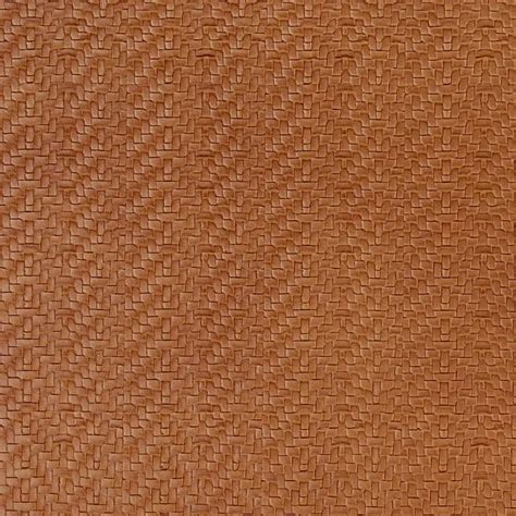 Brown Beige Basket Weave Vinyl Upholstery Fabric