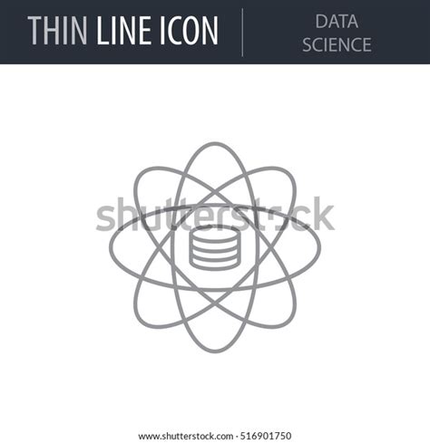Symbol Data Science Thin Line Icon Stock Vector Royalty Free 516901750 Shutterstock