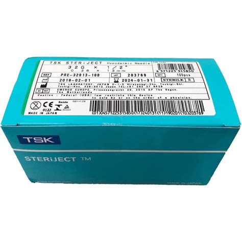 32g X 12 Steriject Hypodermic Needle Tsk Steriject Without Safety 100box