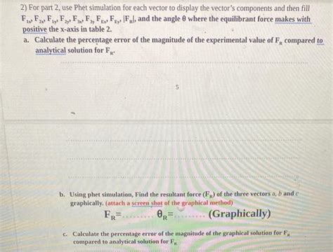 Solved 2 For Part 2 Use Phet Simulation For Each Vector To