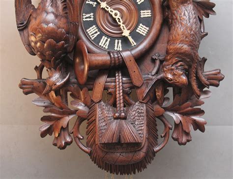 19th Century Black Forest Walnut Cuckoo Clock For Sale At 1stdibs