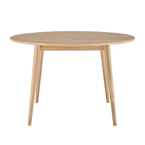 Heidi Solid Oak 4 6 Seater Round Dining Table Natural Dusk