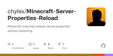 Github Chylexminecraft Server Properties Reload Minecraft Mod That Reloads Serverproperties