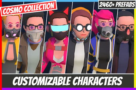 Customizable 3d Characters Cosmo Collection 3d Humanoids Unity Asset Store