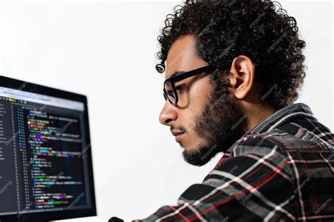 premium photo portrait of a talented computer programmer who writes clean and efficient code