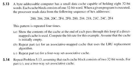 Solved 513 A Byte Addressable Computer Has A Small Data