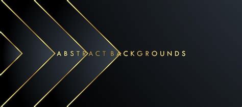 초록과 추상 검은색과 금색 고급 배경 무료 벡터