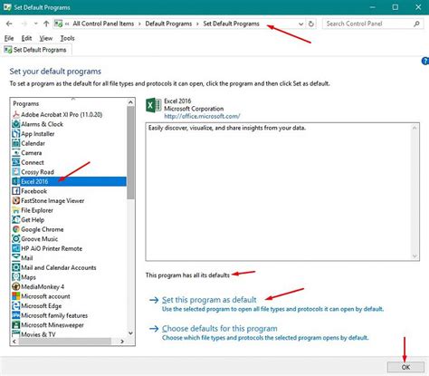 How To Make Excel 2016 The Default App To Open Xls And Xlsx Data Files