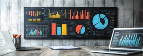 Digital Drawing Of Business Graphs And Analytics On A Chalkboard Style