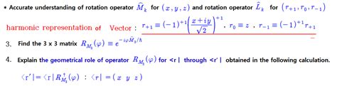 solved accurate understanding of rotation operator m for
