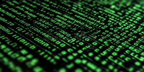 Green Matrix Programming Code Abstract Technology Background Binary