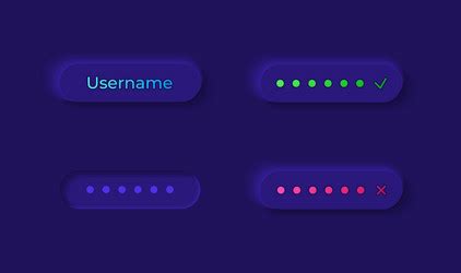 Empty Password Field Ui Element Template Vector Image