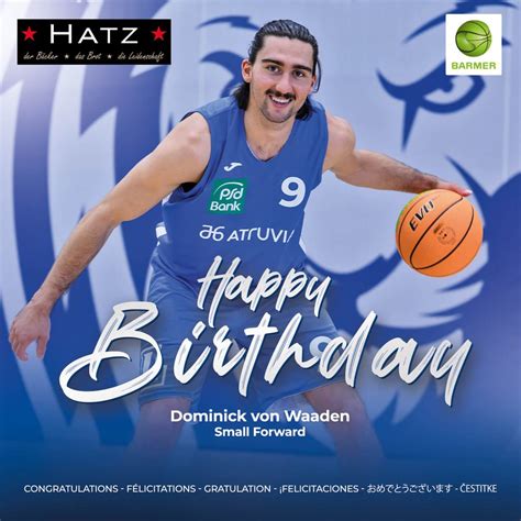Dominick Von Waaden Feiert Geburtstag Ps Karlsruhe Lions Barmer 2