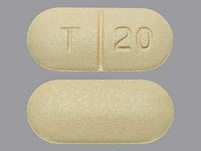 Pill Finder T 20 Yellow Capsule Shape