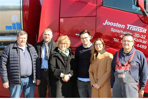 Stadt Kalkar Die Firma Joosten Transit Gmbh Schaut Zuversichtlich In
