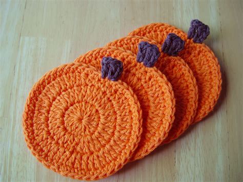 Crochet Pumpkin Coaster Pattern Pattern Tips Archive