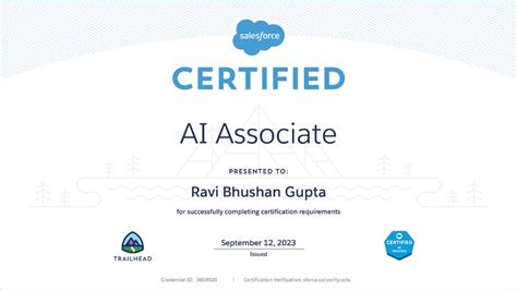 Ravi Bhushan Gupta On Linkedin Salesforcecertified Aiassociate