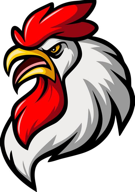 Angry Rooster Head Mascot Character 17460096 Vector Art At Vecteezy