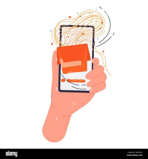 Phone In Hand Tracking Order App Order Delivery Service Mobile Shopping Vector Illustration