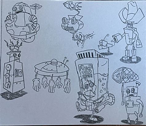 Spongebob Bfbb Prototype Robots By Wilduda On Deviantart