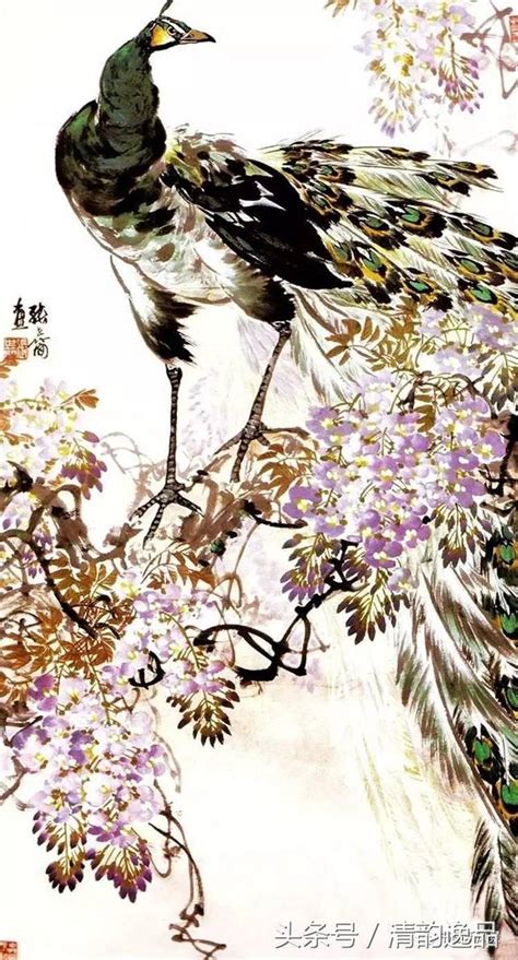 三位花鳥大師喬木張世簡蘇保楨畫紫藤 每日頭條