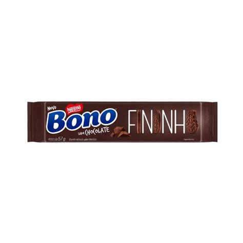 Mercearia Biscoito Bono Fininho Chocolate 57g Nestlé Biscoito Bono