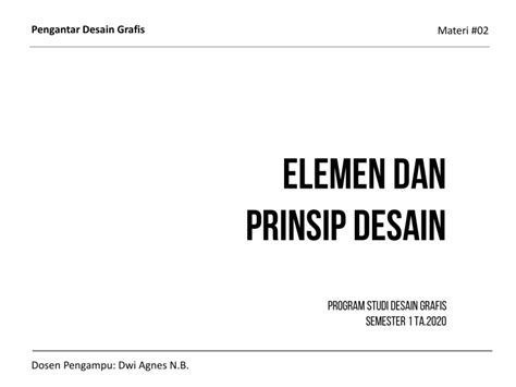 Elemen Dan Prinsip Desain