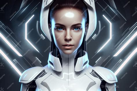 Premium Photo Robot Woman Background Created With Generative Ai