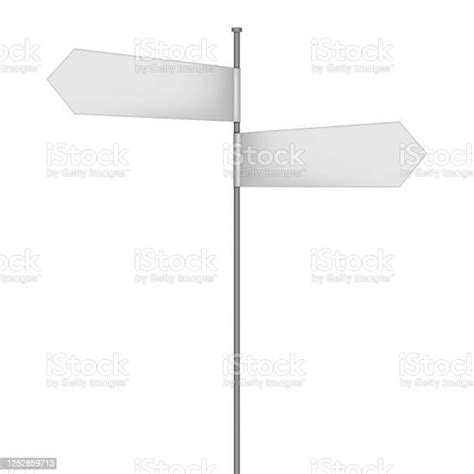 두 개의 다방향 흰색 빈 화살표가있는 표지판입니다 벡터 모형 3차원 형태에 대한 스톡 벡터 아트 및 기타 이미지 3차원 형태 간판 개념 Istock