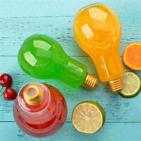 Nh H Light Bulb Shaped Bottles Perfect For Juices And Drinks