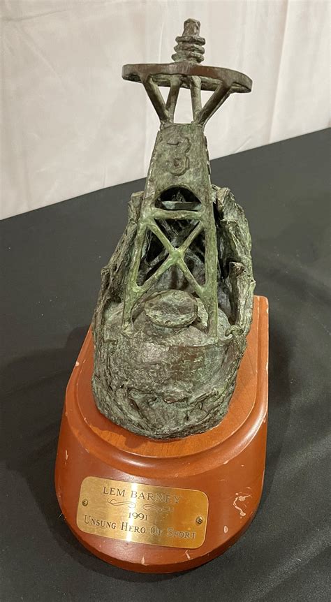 Lot Detail Lem Barney Personally Owned 1991 Unsung Hero Of Sport Award