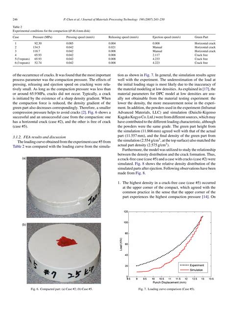 Investigations In The Compaction And Sintering Of Large Ceramic Parts