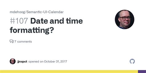 Date And Time Formatting · Issue 107 · Mdehoogsemantic Ui Calendar · Github