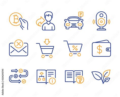 vetor de bitcoin pay parking and share icons simple set survey