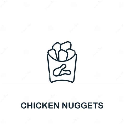 Chicken Nuggets Icon Line Simple Icon For Templates Web Design And