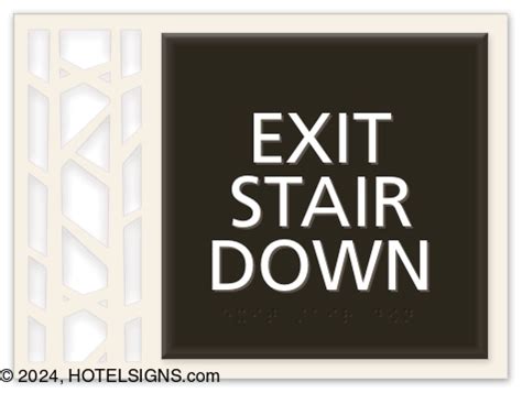 Canopy Sign Store By HOTELSIGNS Com Exit Stair Down Egress Sign Ca Compliant Stairs Elevator
