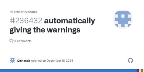 Automatically Giving The Warnings · Issue 236432 · Microsoftvscode