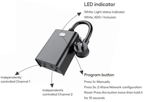 ZW M Z Wave Outdoor Plug Outlet User Manual
