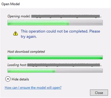 This Operation Could Not Be Completed Please Try Again When Opening A Cloud Workshared Model